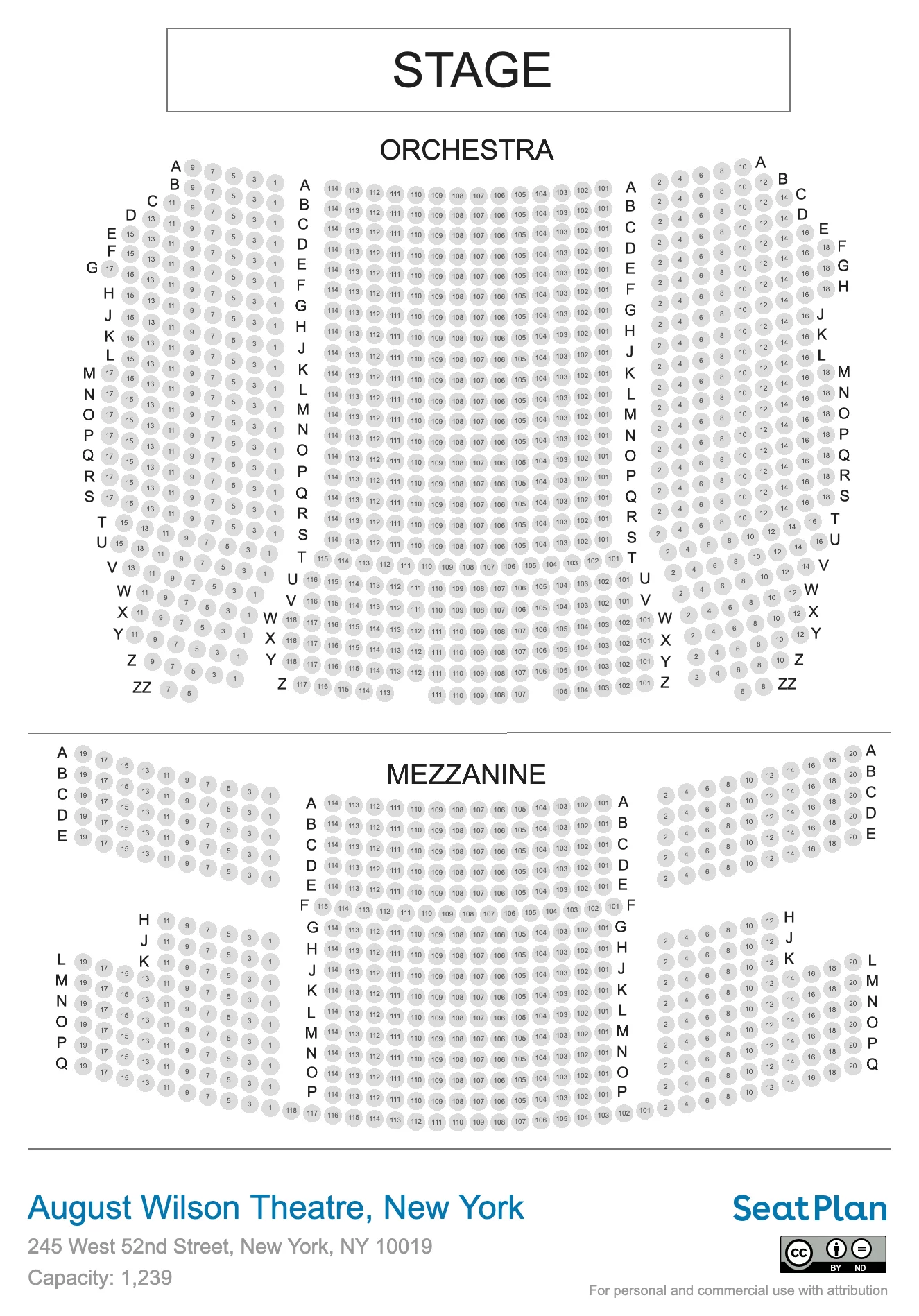August Wilson Theatre Mezzanine View