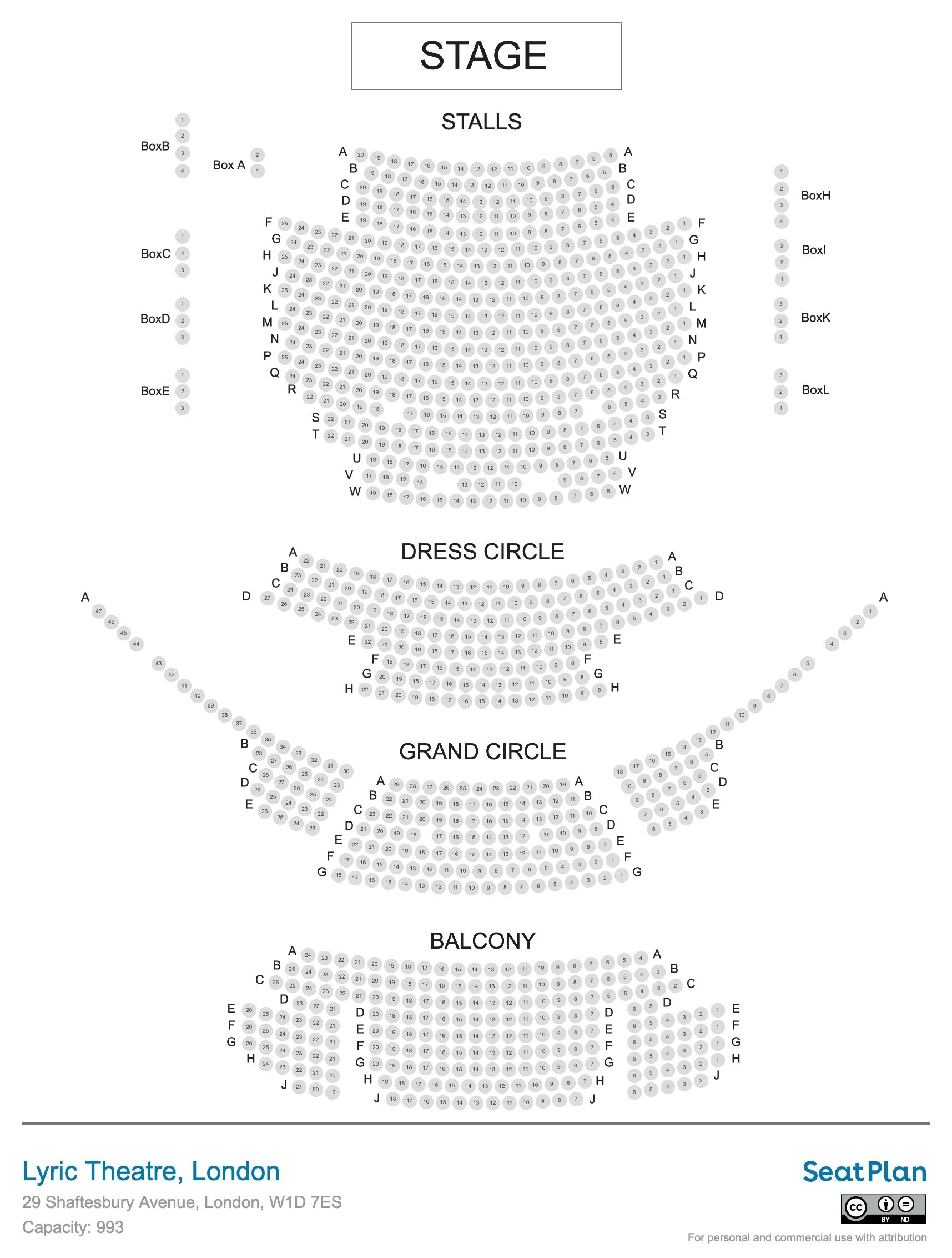 Plaza At The Lyric Seating Chart