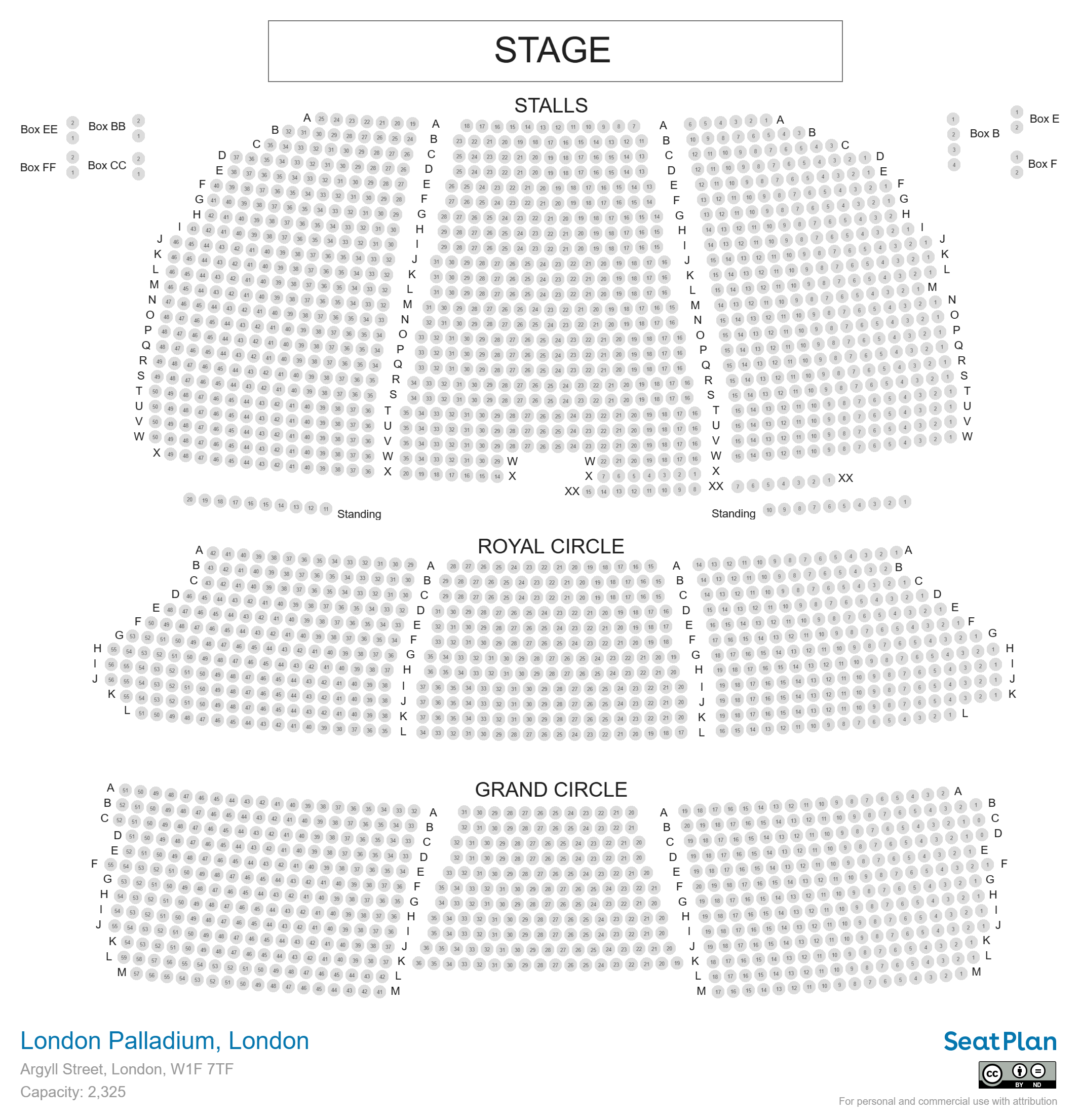 London Palladium Seating Plan Seat View Photos SeatPlan London Palladium Seating Plan Seat View Photos SeatPlan